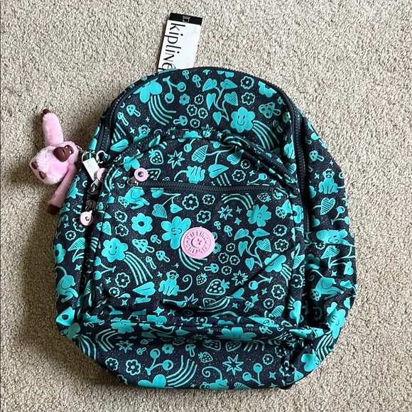 Kipling | Bags | Kipling Seoul Green And Blue Magical Print Backpack ...
